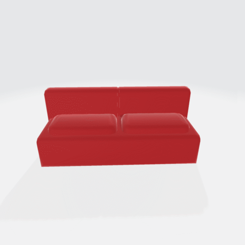 Sofa Low Poly 3D Model Free glb Download - GetGLB