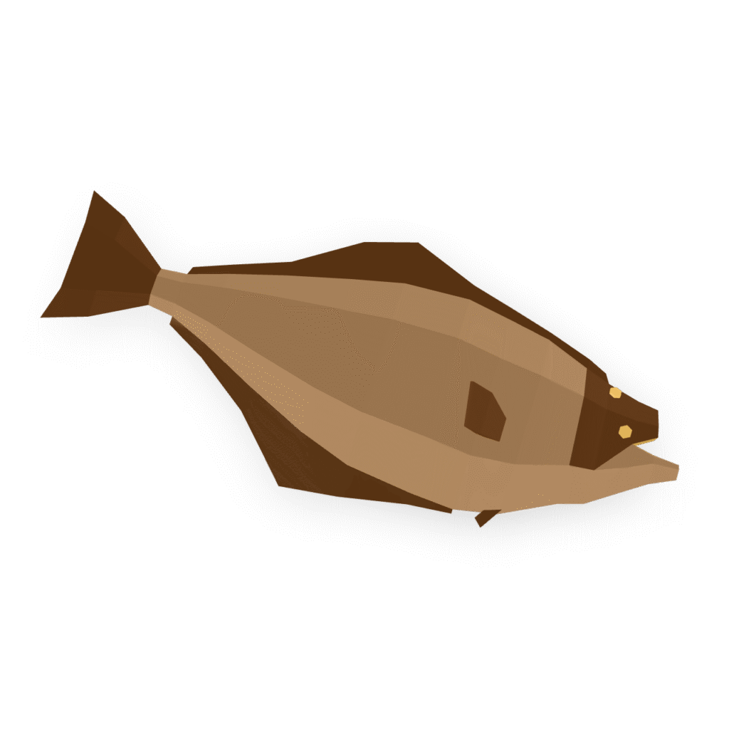 Stylized Flat Fish 3D Model Free glb Download - GetGLB